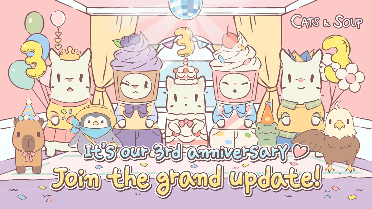 Idle Tycoon Game Cats & Soup Is Celebrating Its 3rd Anniversary With ...